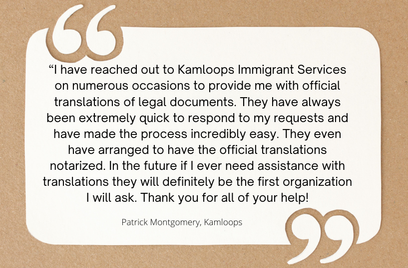 KIS Translation Process - Kamloops Immigrant Services