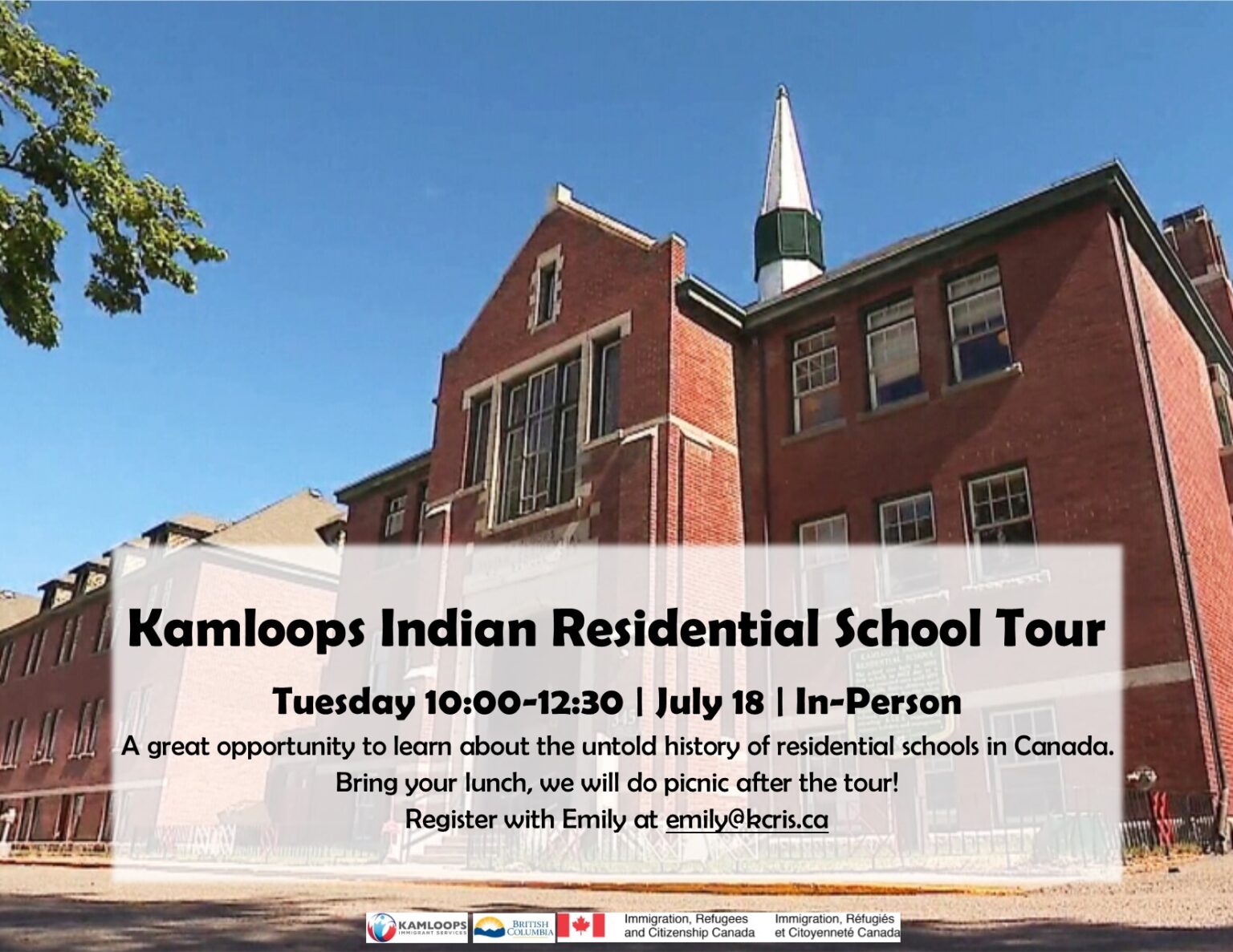 Kamloops Indian Residential School Visit - Kamloops Immigrant Services